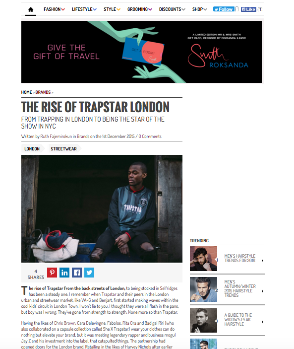 Menswear Style UK – Trapstar London