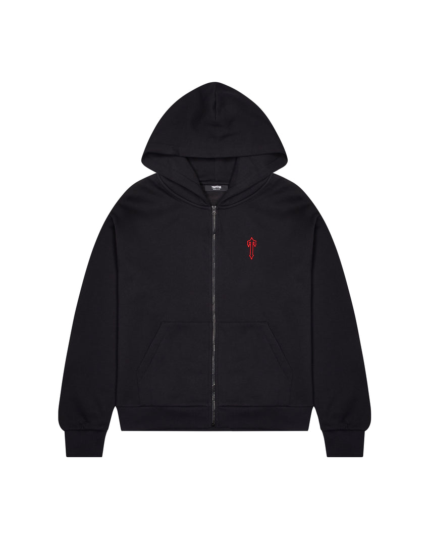 Trapstar Foundation Zip Through Hoodie - Black/Red – Trapstar London
