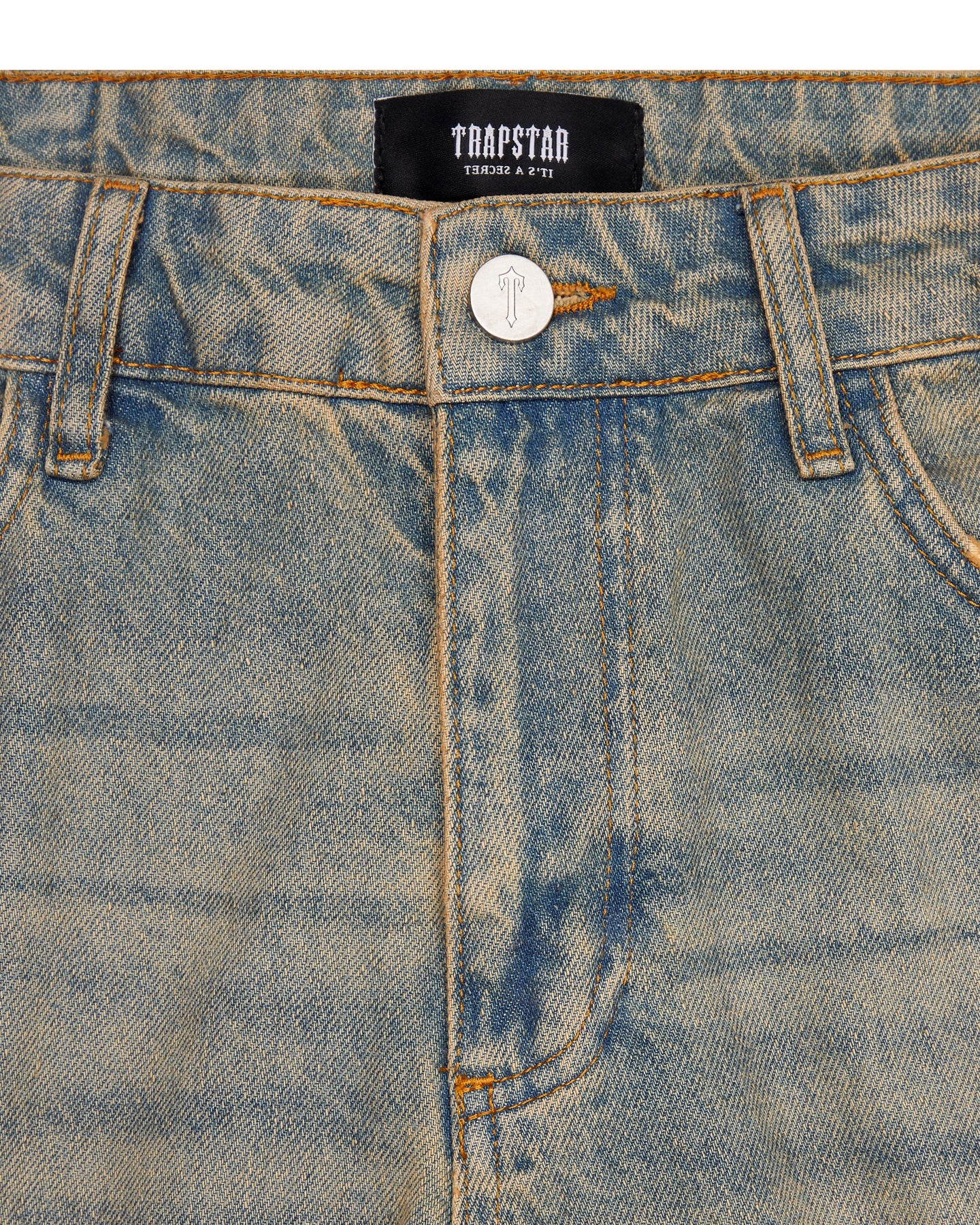 Trapstar Irongate Panel Denim Jeans - Sandy Blue – Trapstar London