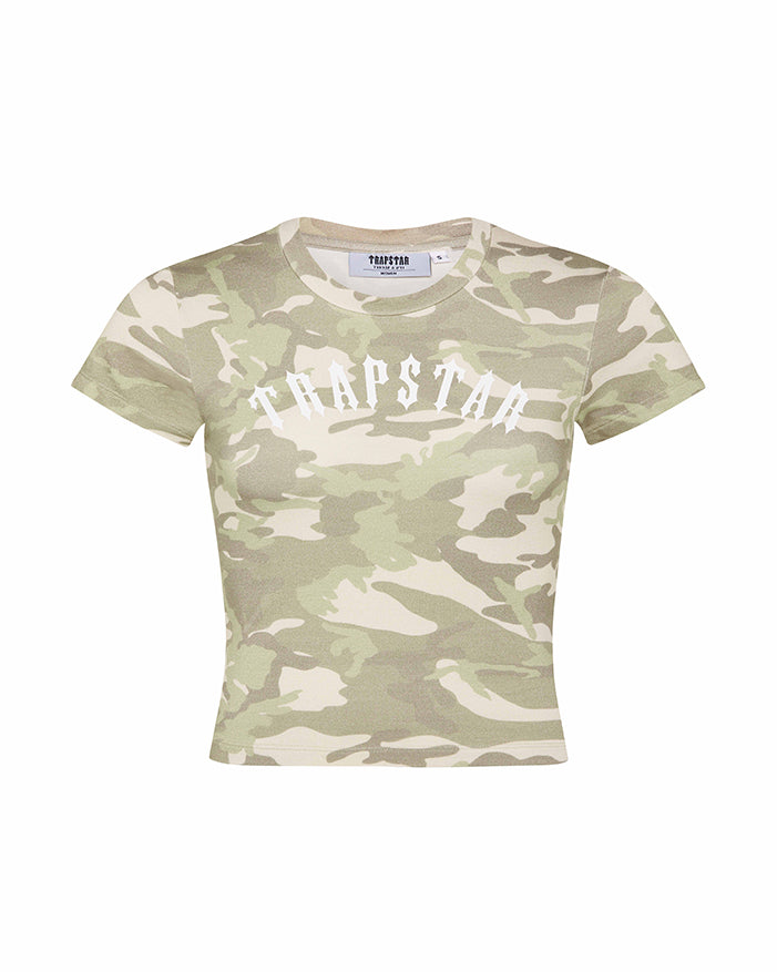 Trapstar Women's Irongate Arch Baby Tee - Brown Camo – Trapstar London