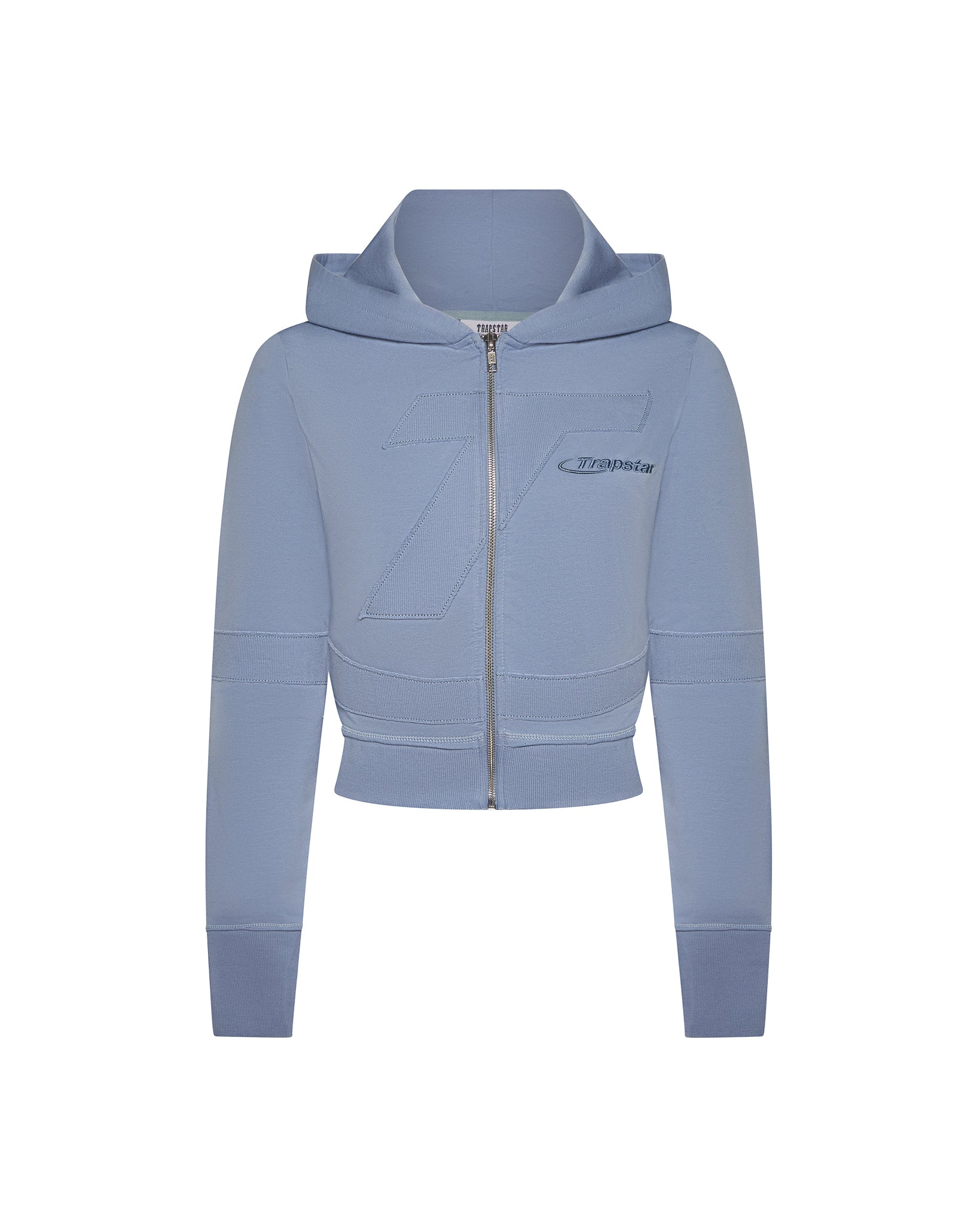 Trapstar Women's Hyperdrive Rib Panel Zip Hoodie - Blue – Trapstar London