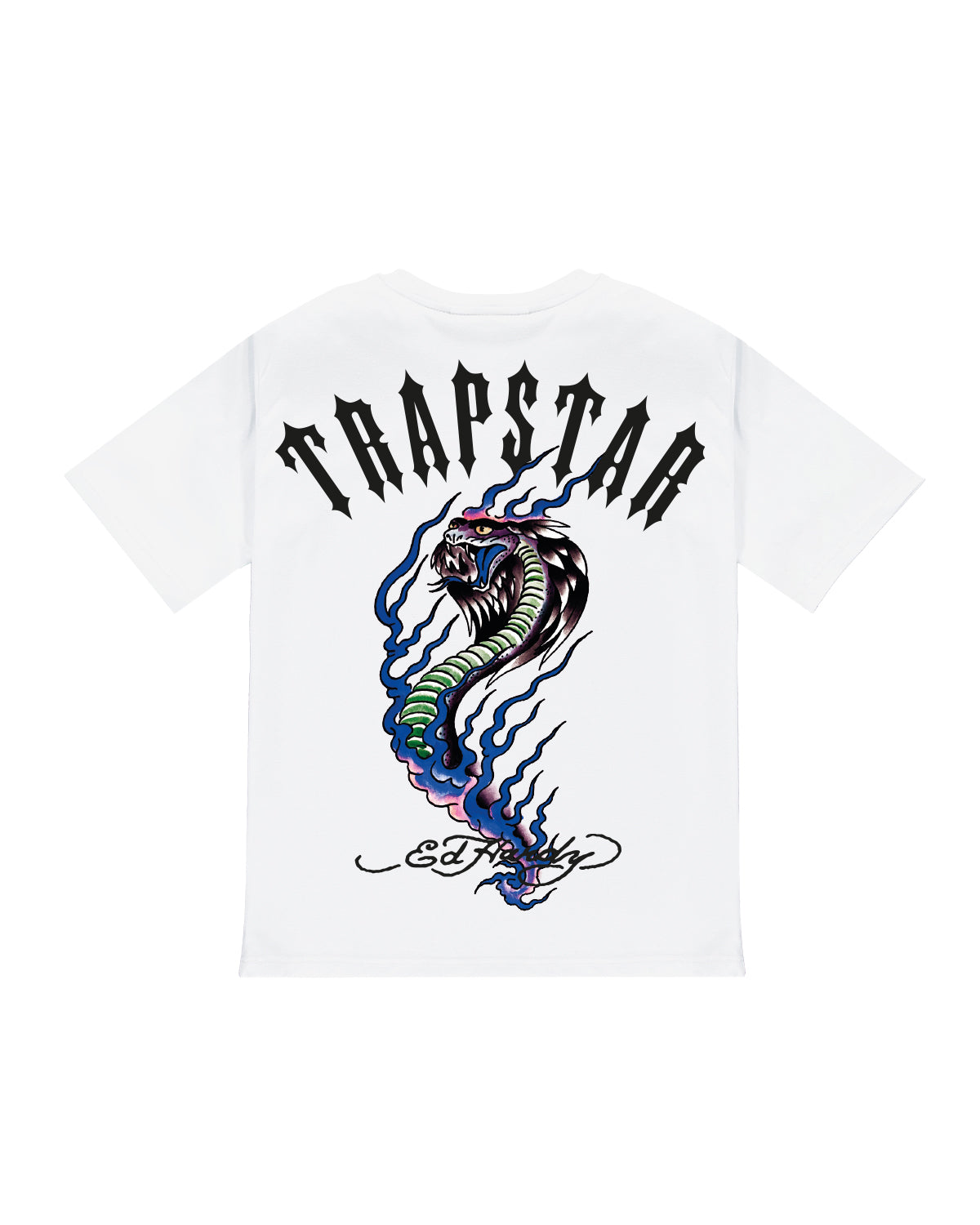 Trapstar x Ed Hardy Flame Snake Tee - White – Trapstar London