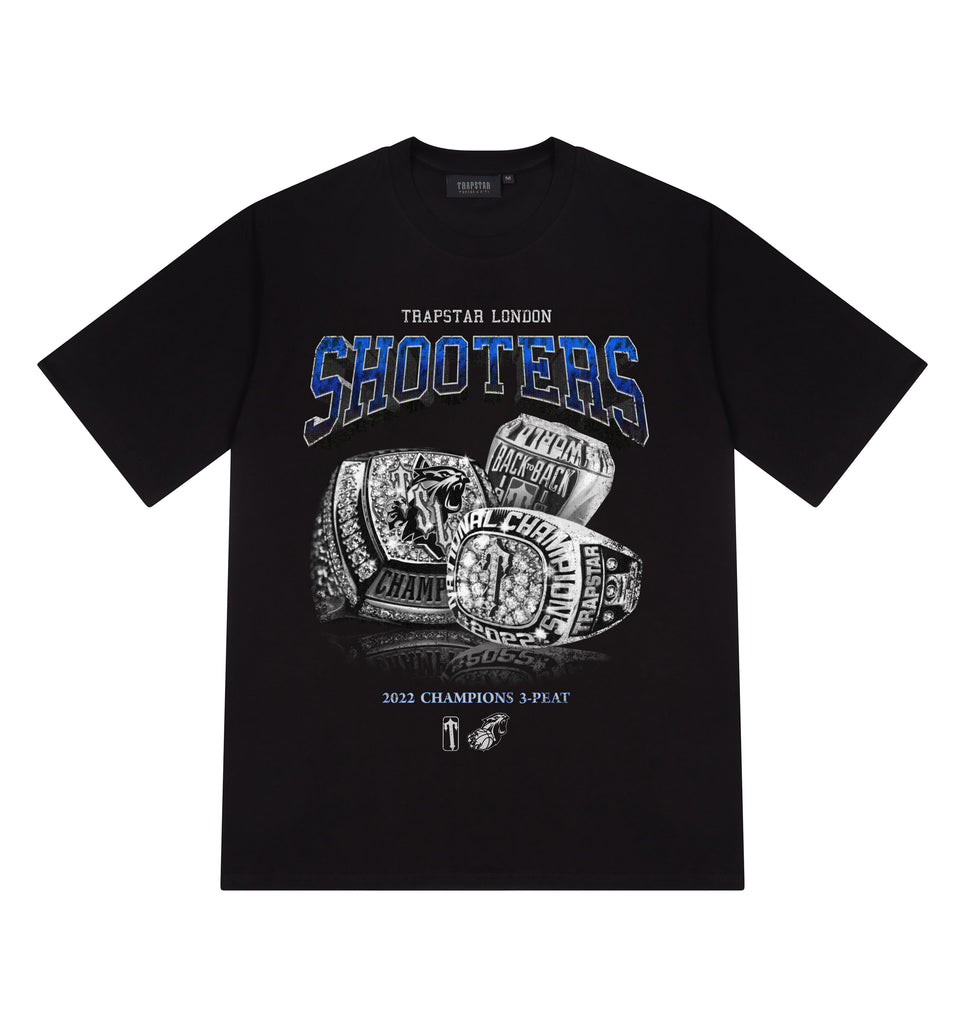 Trapstar Men's Three-peat Champions Tee - Black/Blue Edition – Trapstar ...