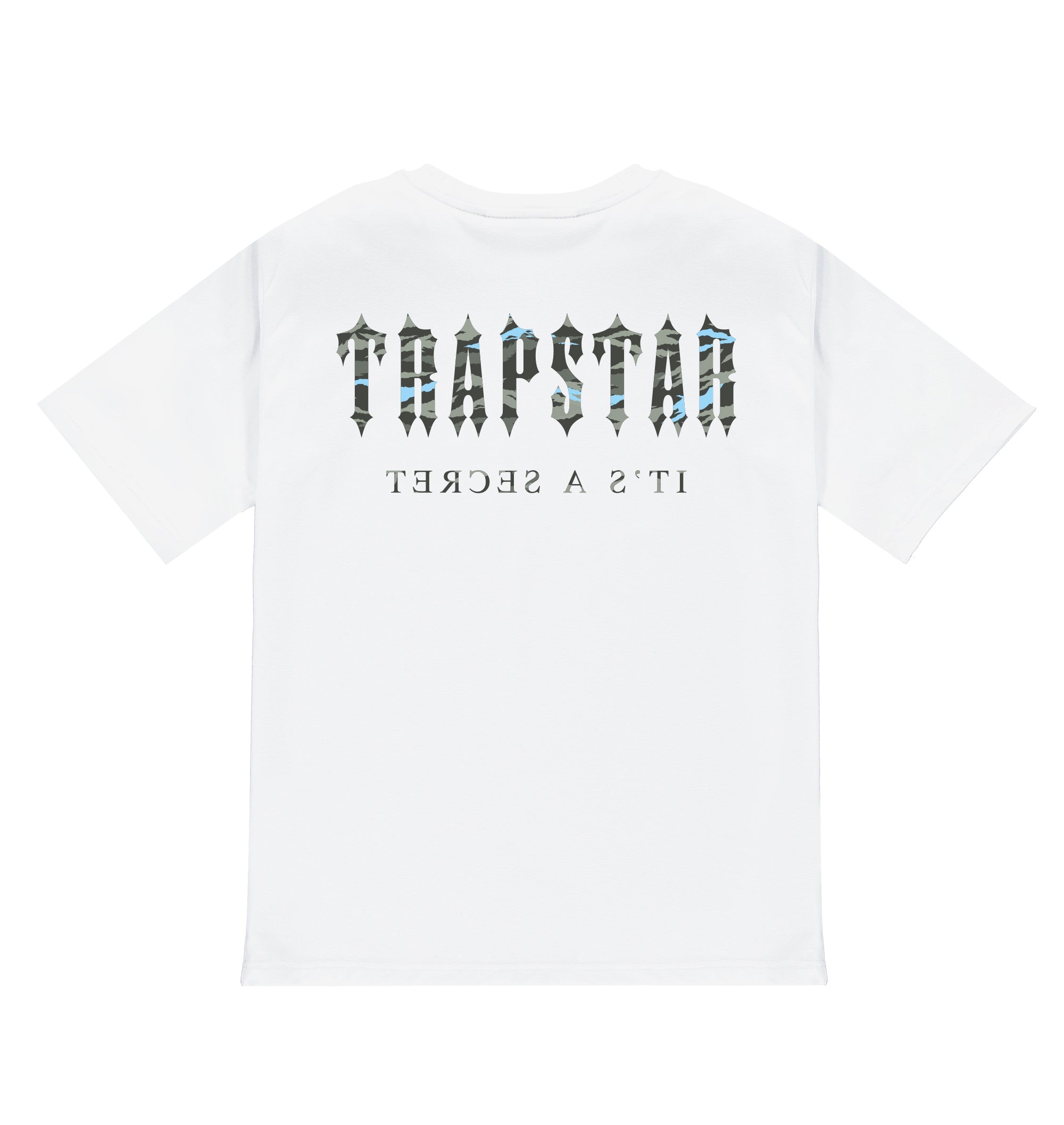 Trapstar Decoded All Terrain Tee - White/Blue Camo – Trapstar London